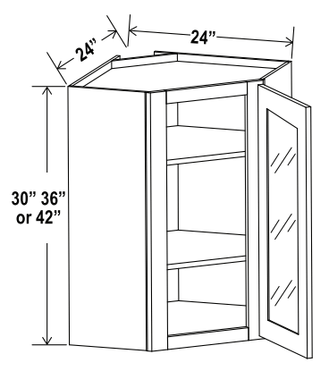 DIAGONAL CORNER WALL CABINETS | Walcraft Cabinetry